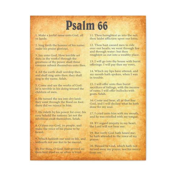 Express Your Love Gifts | Art | Scripture Sign Psalm 66 Chapter Gold ...